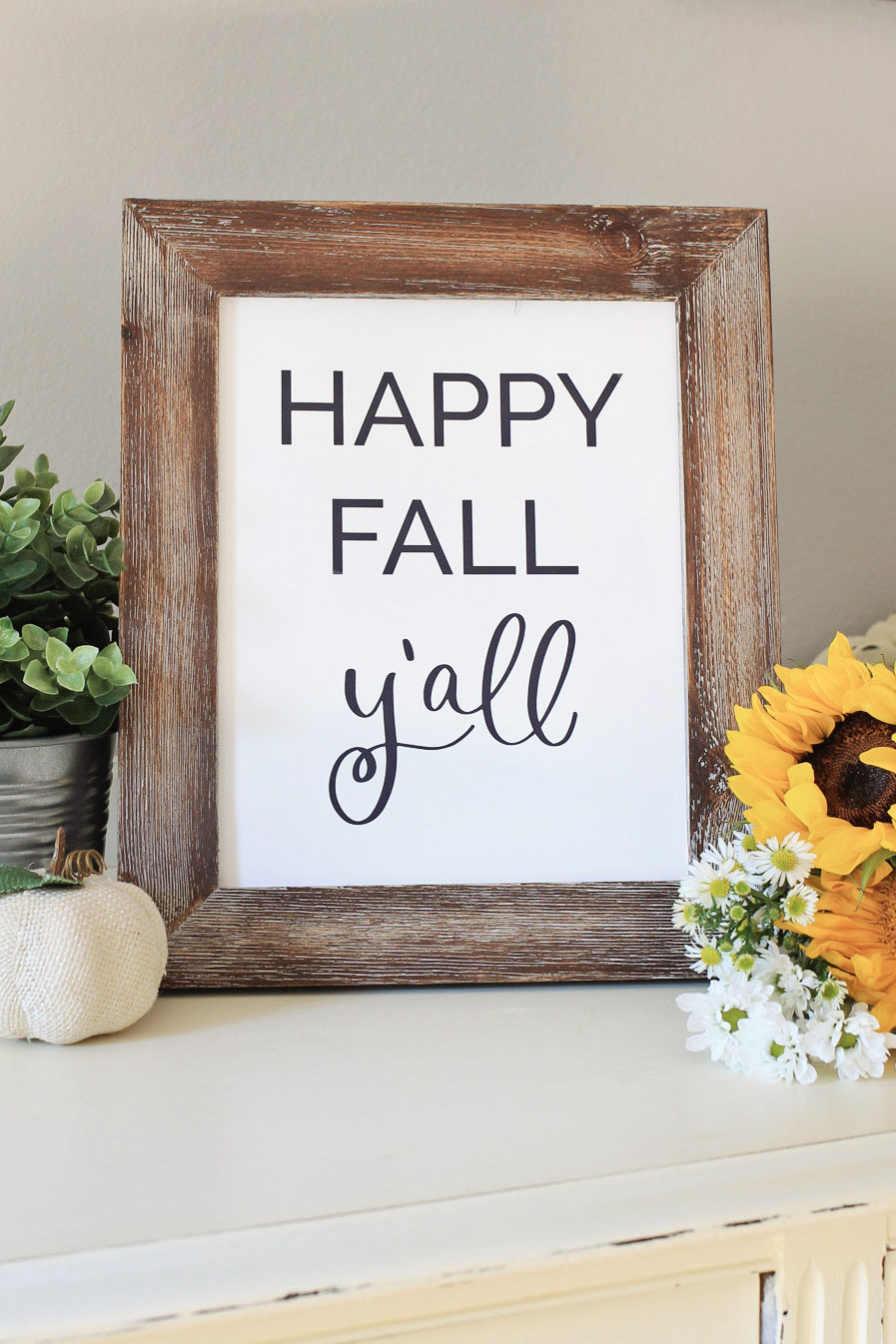 Happy Fall Y'all Printable - Angela Marie Made