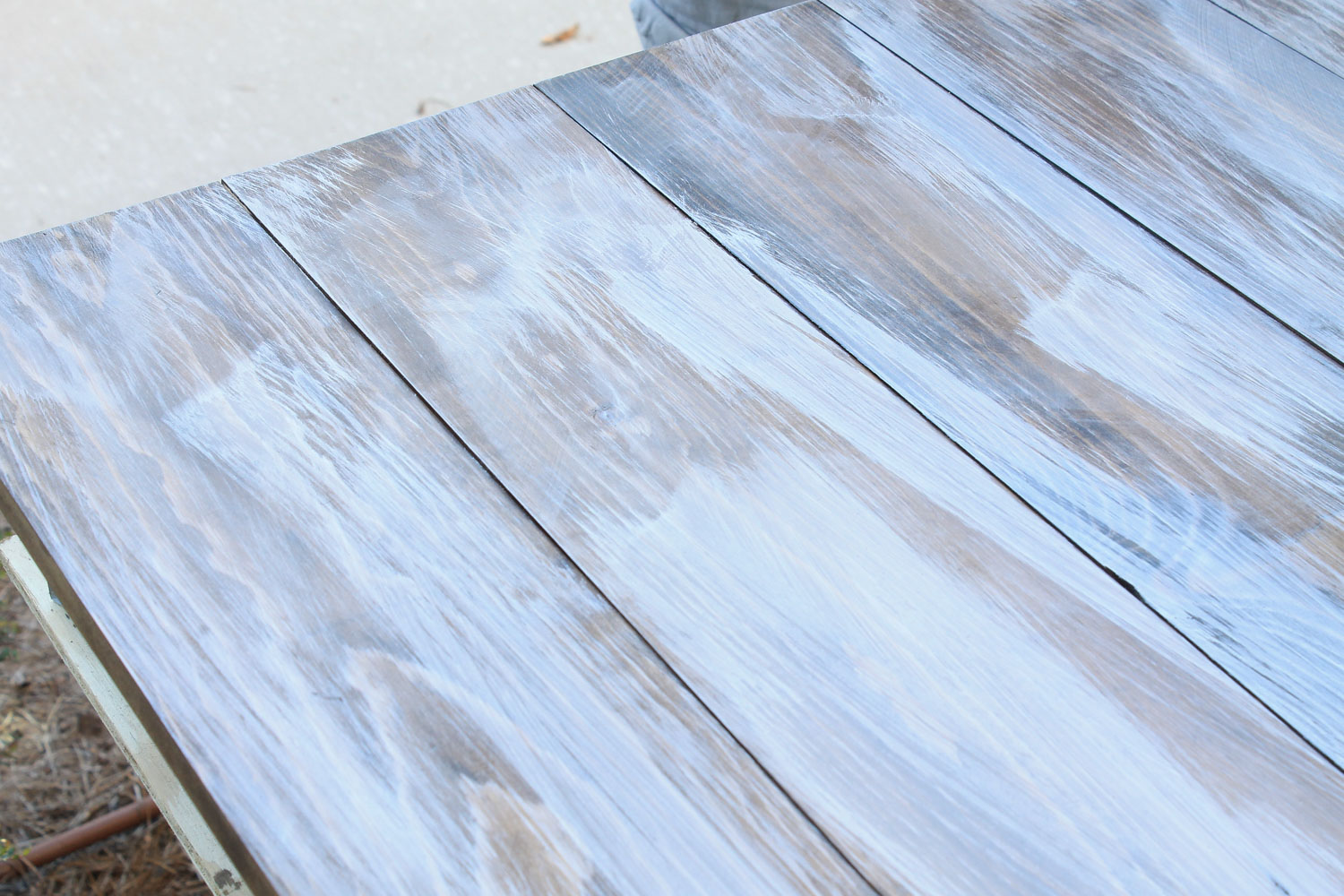 How to Create a Weathered Wood Gray Finish - Angela Marie Made