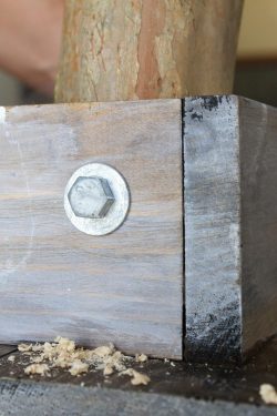 Rustic Tree Branch Desk DIY - Angela Marie Made