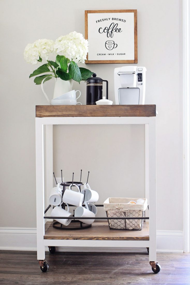 Coffee Bar Cart DIY And Styling - Angela Marie Made
