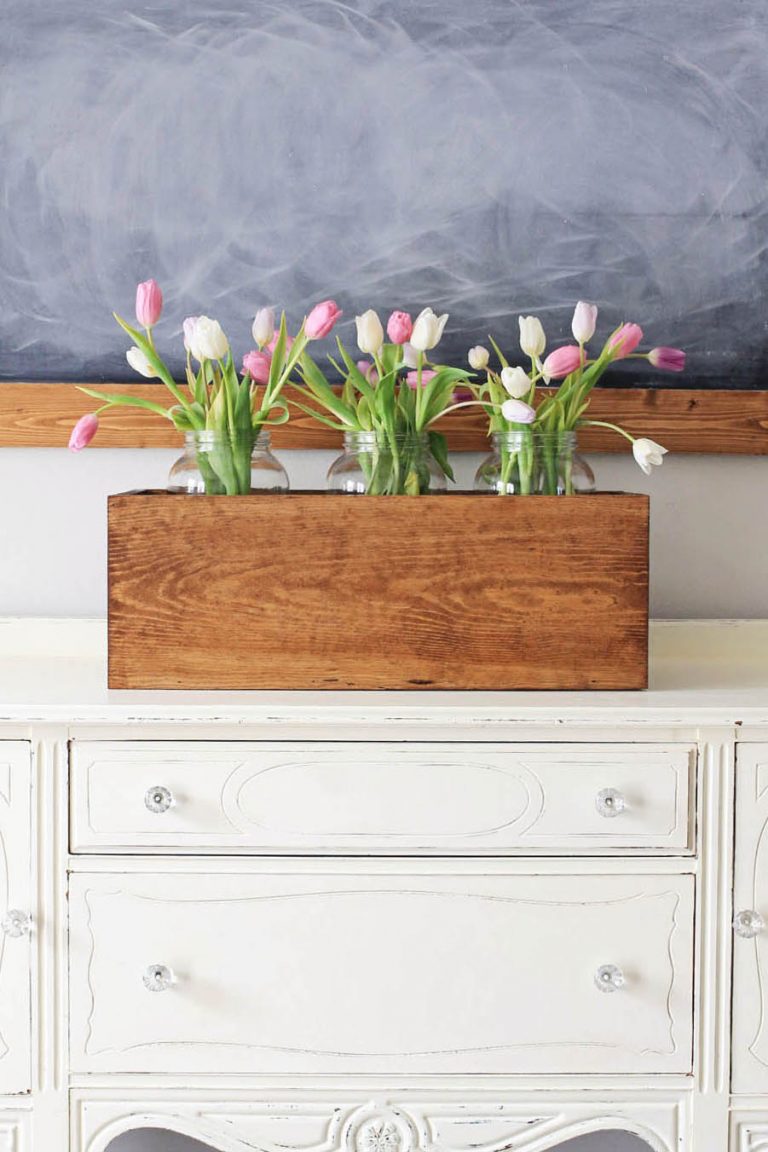 Large Wood Flower Box DIY - Angela Marie Made