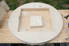 Round Wood Mirror DIY - Angela Marie Made