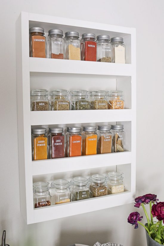 DIY Wall Spice Rack - Angela Marie Made