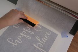 How to make a DIY Wood Sign with a Vinyl Stencil - Angela Marie Made