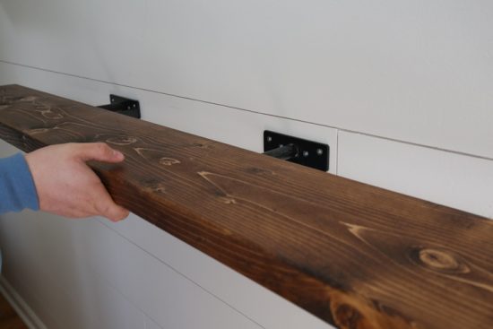 Easy DIY Floating Shelf with Brackets - Angela Marie Made