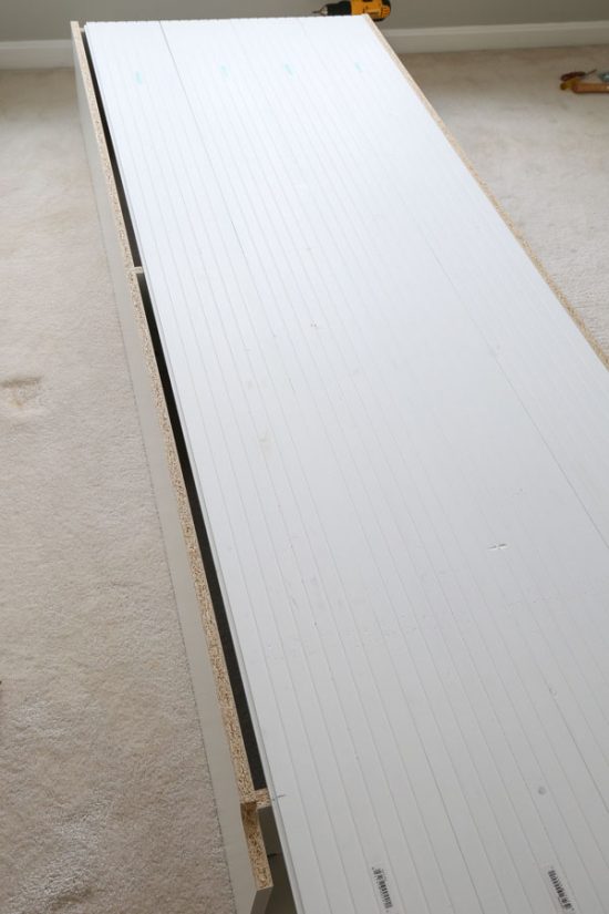 IKEA Billy Bookcase Hack with Shiplap - Angela Marie Made