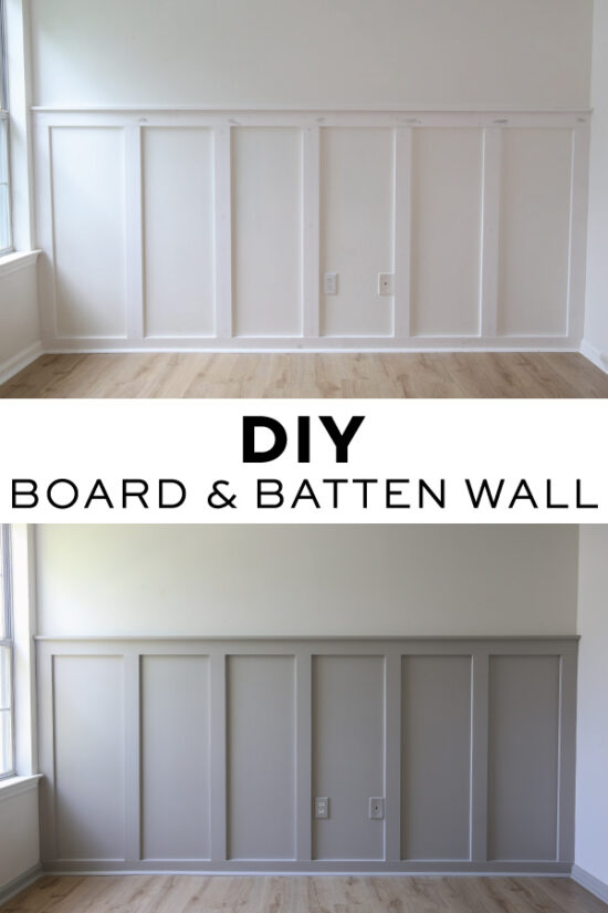 Easy DIY Board and Batten Wall - Angela Marie Made