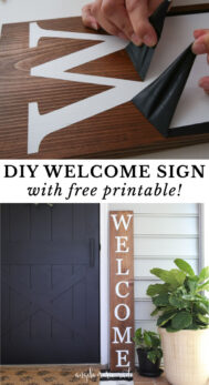 DIY Welcome Sign - Angela Marie Made