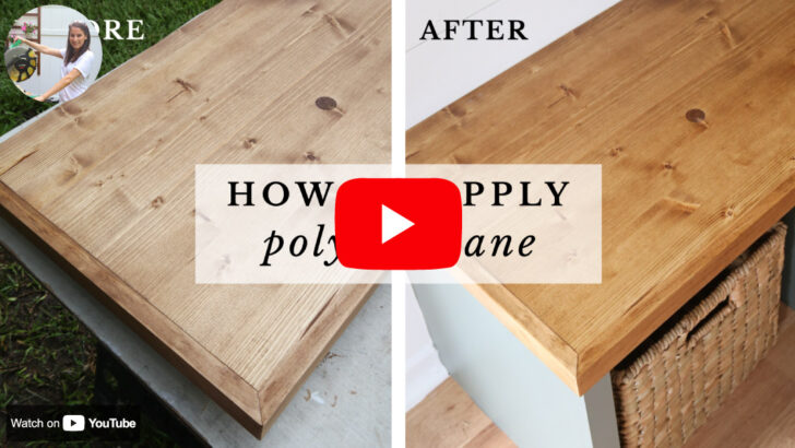 How to Apply Polyurethane to Wood - Angela Marie Made