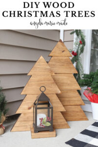 Easy DIY Wooden Christmas Trees - Angela Marie Made