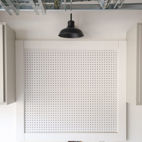 How to Build a DIY Pegboard Wall - Angela Marie Made
