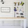 Easy Freestanding Pegboard Wall DIY - Angela Marie Made
