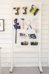 Easy Freestanding Pegboard Wall DIY - Angela Marie Made