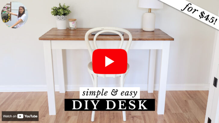 Simple & Easy DIY Wood Desk for $45 - Angela Marie Made