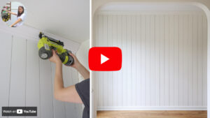 Easy DIY Vertical Shiplap Wall - Angela Marie Made