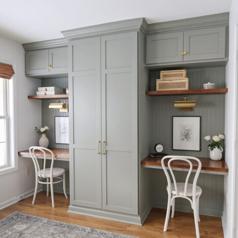 Built-in DIY Office Storage Cabinets - Angela Marie Made