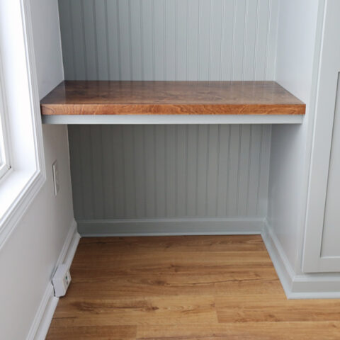 How to Build an Easy DIY Built in Computer Desk - Angela Marie Made