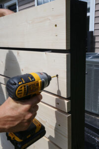 Easy DIY Air Conditioner Unit Fence Cover - Angela Marie Made