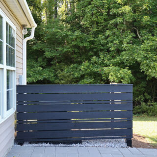 Easy DIY Air Conditioner Unit Fence Cover - Angela Marie Made