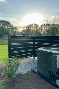 Easy DIY Air Conditioner Unit Fence Cover - Angela Marie Made