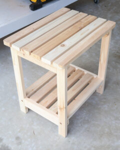 How to Make an Easy DIY Umbrella Stand Side Table - Angela Marie Made