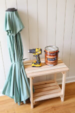 How to Make an Easy DIY Umbrella Stand Side Table - Angela Marie Made