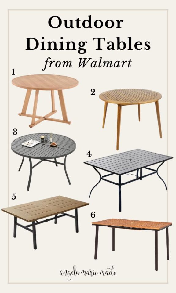 Budget Friendly Outdoor Dining Tables from Walmart - Angela Marie Made