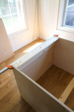 How to Build a DIY Refrigerator Cabinet Built In - Angela Marie Made