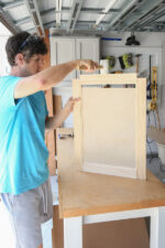 How to Build a DIY Refrigerator Cabinet Built In - Angela Marie Made