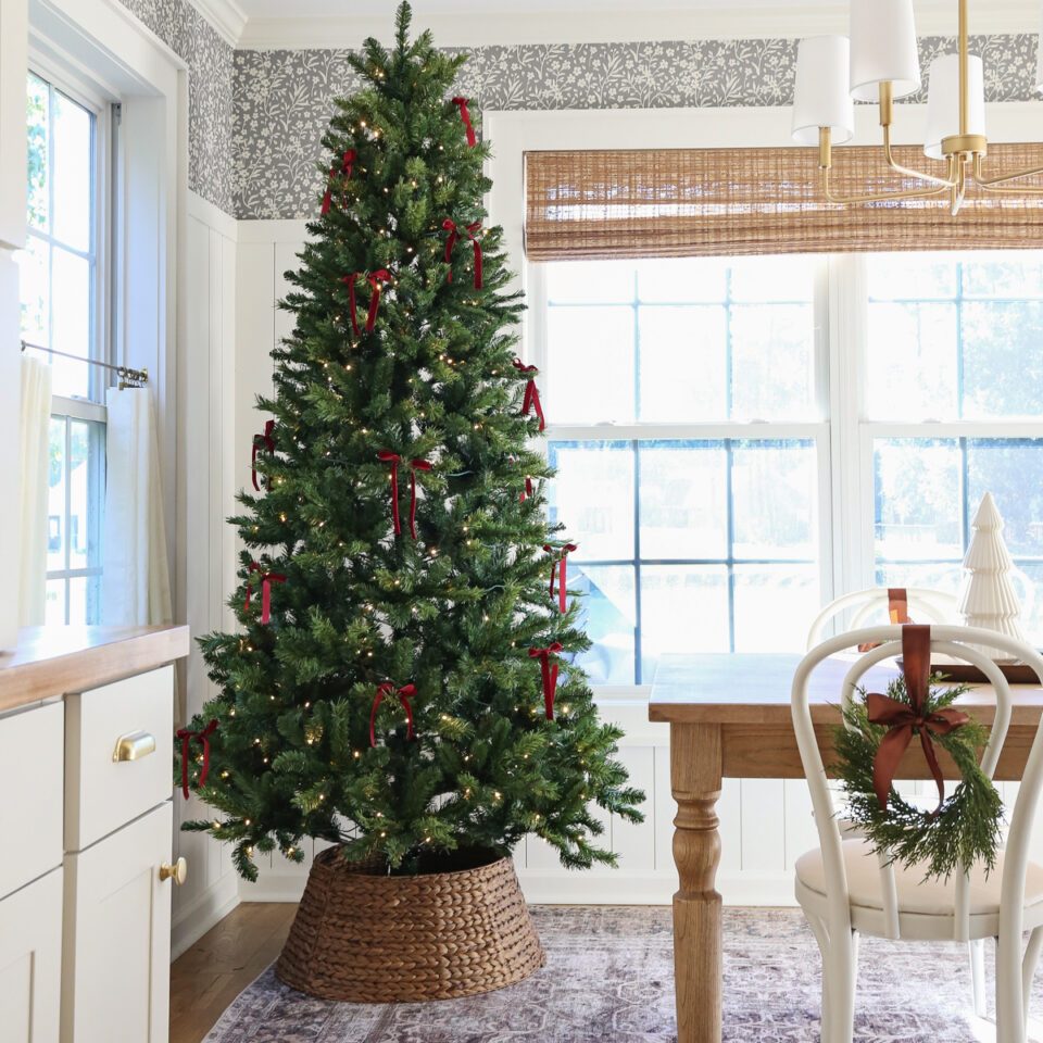 DIY Christmas Chair Wreath and Centerpiece - Angela Marie Made