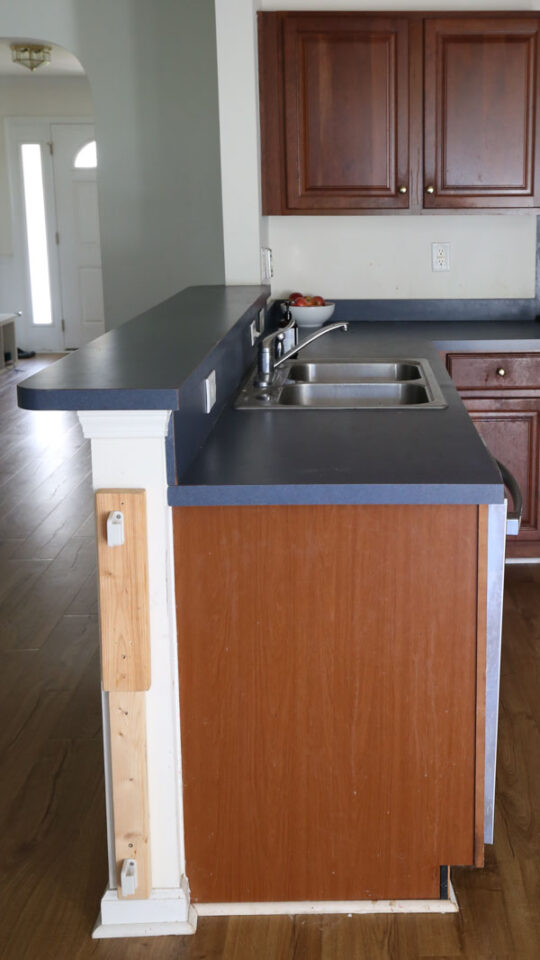 Kitchen Progress: Removing a Two Tiered Kitchen Island Countertop ...