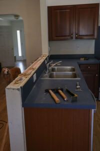 Kitchen Progress: Removing a Two Tiered Kitchen Island Countertop ...
