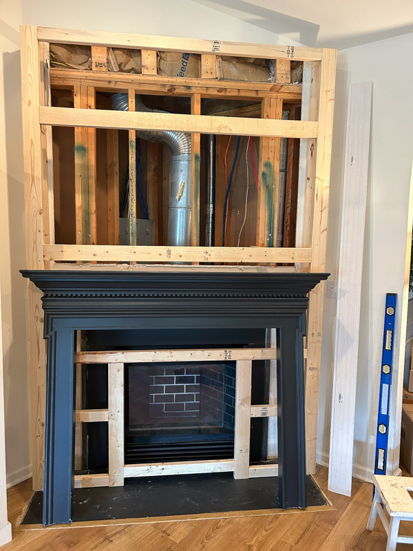 DIY Shiplap Fireplace - Angela Marie Made