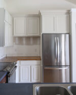 How to Build DIY Floating Kitchen Shelves - Angela Marie Made