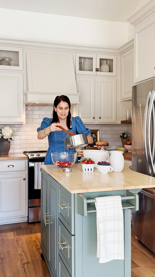 Adding Countertop Space to the Kitchen that's Mobile - Angela Marie Made