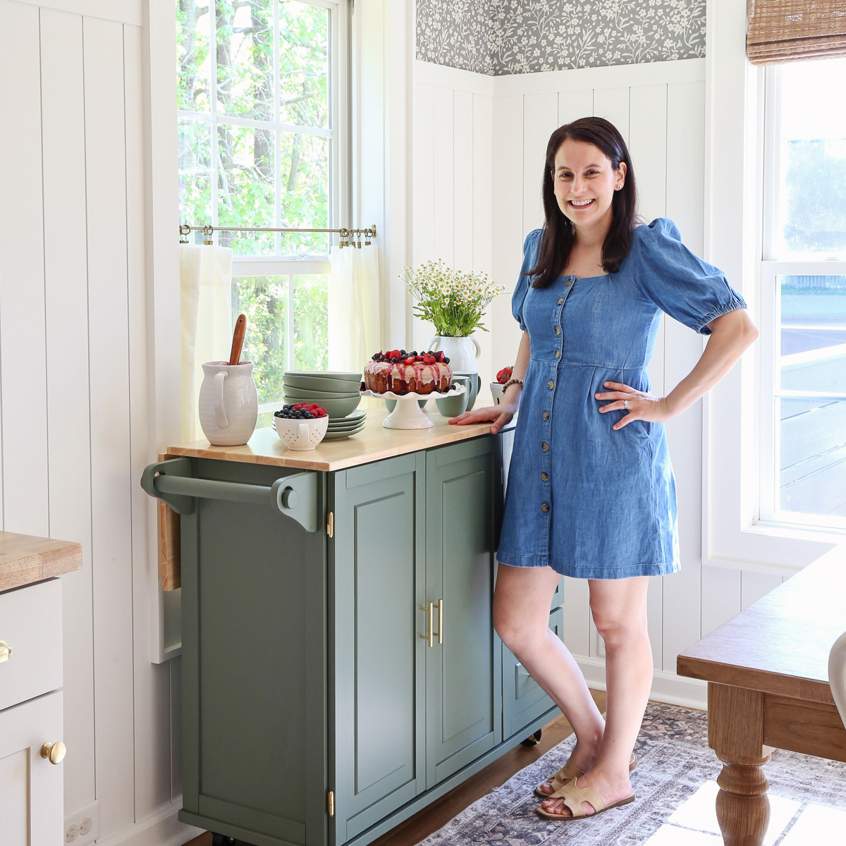 Adding Countertop Space to the Kitchen that's Mobile - Angela Marie Made