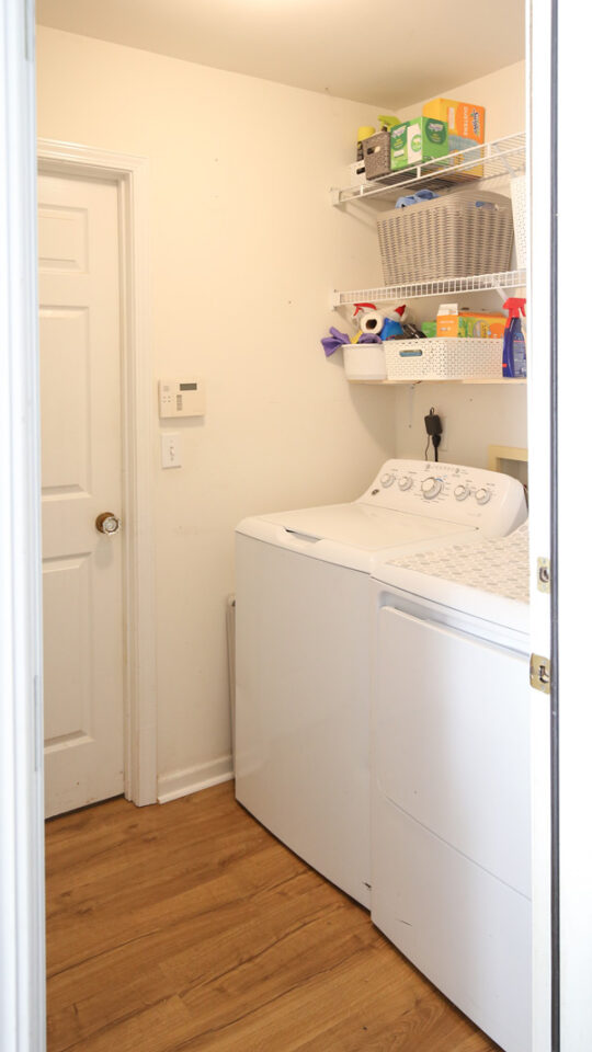 Small Laundry Room Makeover Before and After - Angela Marie Made
