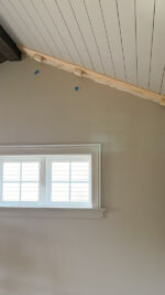 The Easiest DIY Wood Beams on a Vaulted Ceiling - Angela Marie Made